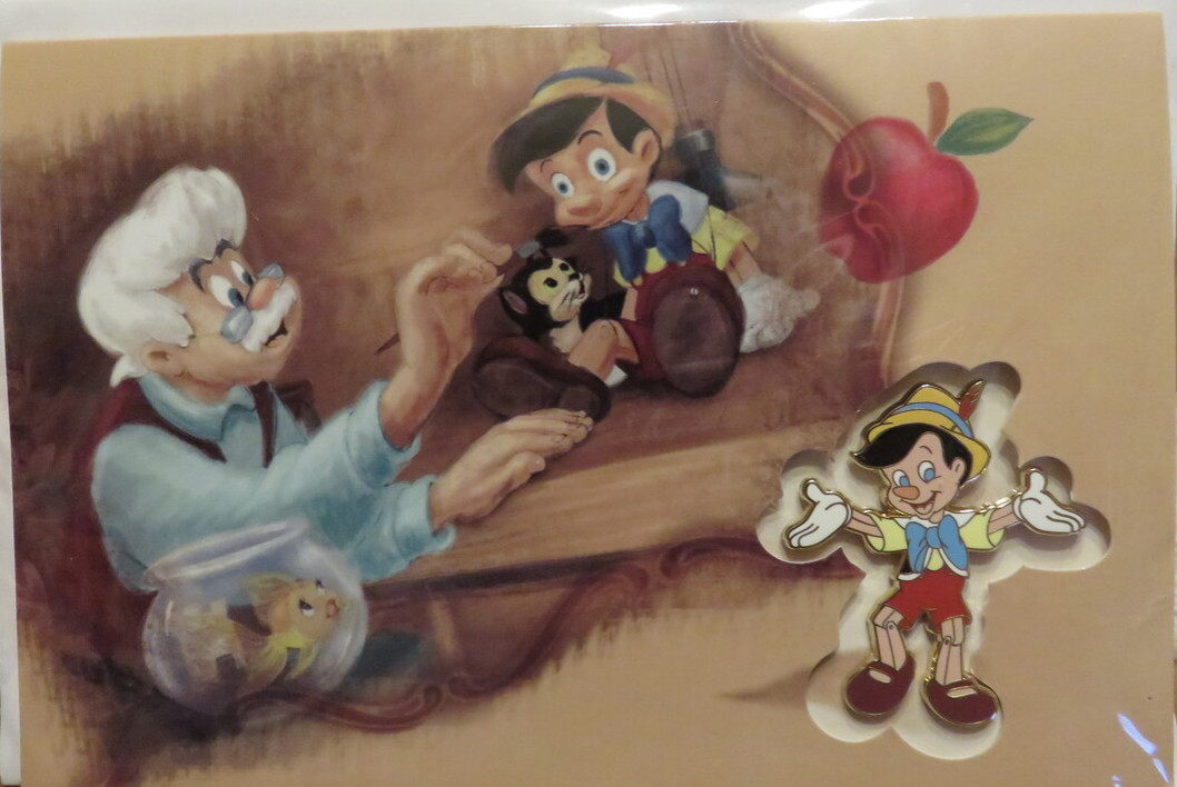 39806 - Pinocchio Pin and Card - The Walt Disney Family Museum - Misc ...