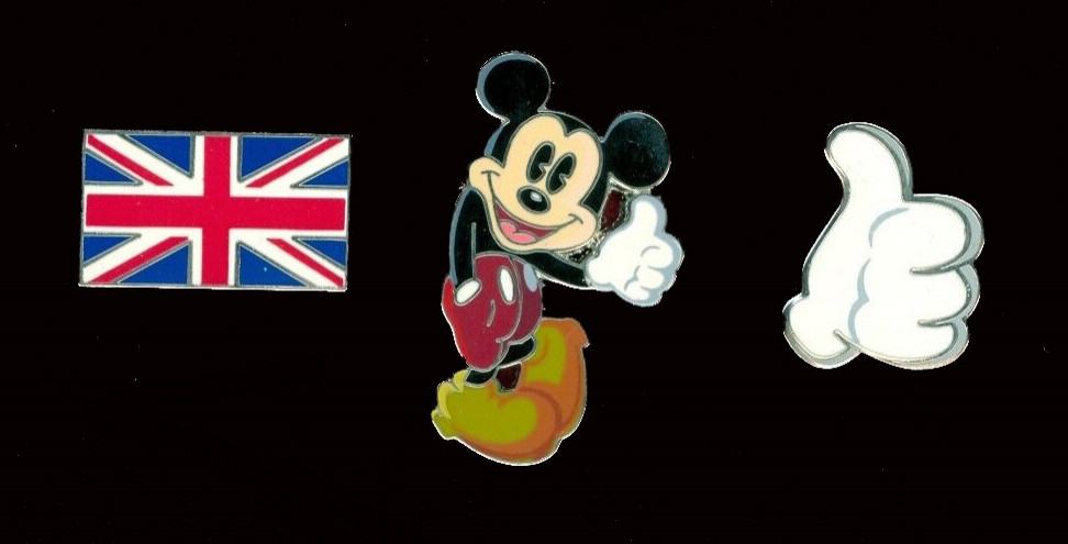 42413 - Mickey Mouse, British Flag and Thumbs Up - Mickey Mouse Boxed ...