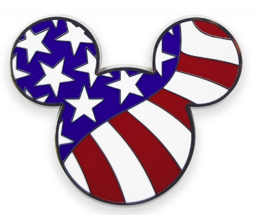 43845 - Mickey Mouse American Flag Icon - Patriotic Mickey