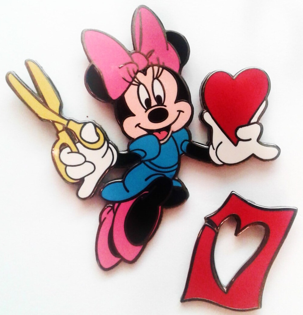 48558 - 2001 - Minnie Mouse Cutting out a Paper Heart - Valentine's Day ...