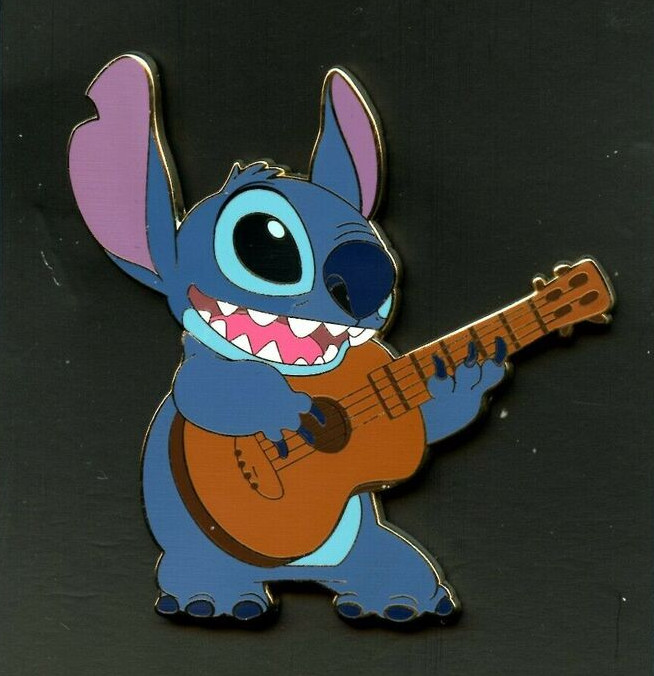 Stitch playing a guitar - Characters with Guitars | Pin & Pop