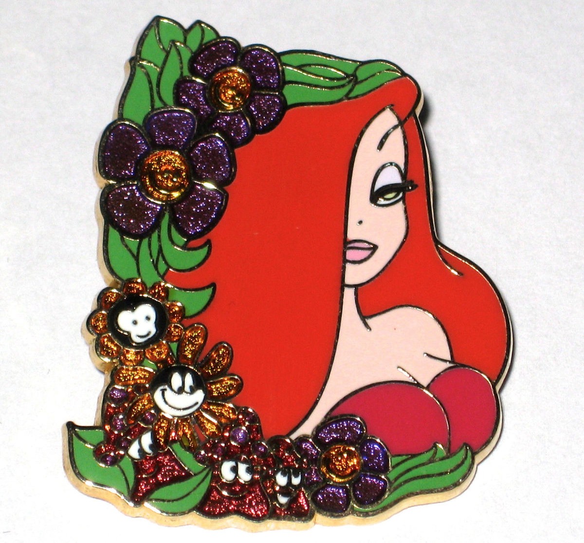 3598 - Jessica Rabbit - Flower Portrait - Disney Store US Disney Pin